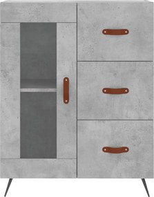 Skříň highboard betonově šedá 69,5x34x180 cm kompozitní dřevo 3189481