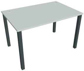 Stůl pracovní rovný 120 cm - Hobis Uni US 1200 Dekor stolové desky: šedá, Barva nohou: černá