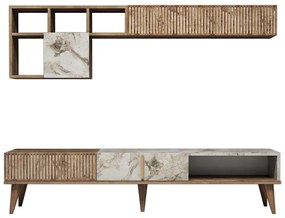 Designová TV sestava Cadelaria ořech bílý