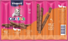 Vitakraft Pochoutka pro kočky Cat Stick krůta a jehně 3 x 6 g, 3 ks