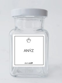 Samolepka na kořenky ANÝZ bílá 5 × 5 cm základní písmo