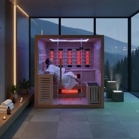 BPS-koupelny Kombinovaná sauna 2v1  - Infrasauna + finská sauna 180x160, 4-5 osob