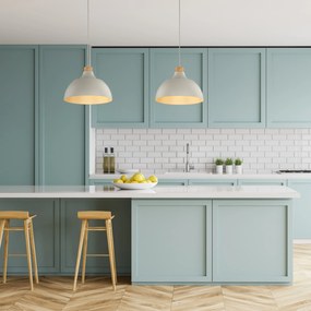 TK Lighting Béžový závěsný lustr Cap pro žárovku E27 TK5664