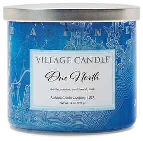Village Candle Vonná svíčka Due North - Mořský vzduch, Jasmín & Santalové dřevo, 396 g