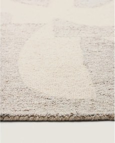 Šedý/béžový ručně tkaný vlněný koberec 200x300 cm Norela – Kave Home