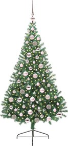 Umělý osvětlený vánoční stromeček Zelená 180 cm PVC 3397013