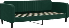 Válenda s přistýlkou a zásuvkami tmavě zelená 80 x 200 cm samet 3197106