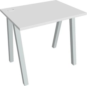 Kancelářský pracovní stůl Hobis UEA 800, bílá RAL 9016, deskaakát