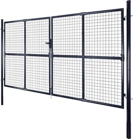 Pletivá zahradní branka pozinkovaná ocel 300 x 200 cm šedá 143367