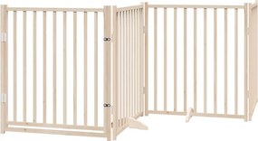 Zábrana pro psy s dvířky skládací 10 panelů 800 cm topol 3155727