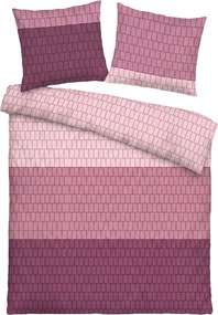 Looks BY Wolfgang Joop Saténové ložní povlečení, 200 x 220 cm, 70 x 90 cm (růžovo-fialová)