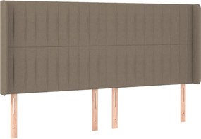 Box spring postel s matrací a LED taupe 180x200 cm textil 3138497