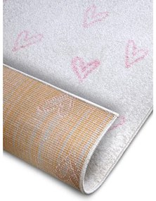 Růžovo-bílý dětský koberec 160x235 cm Hearts – Hanse Home