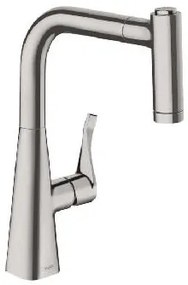 Hansgrohe M71 - Dřezová baterie M7116-H220 s výsuvnou sprškou, sBOX, vzhled nerezu 73800800