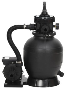 Bazénová písková filtrace s 6cestným ventilem černá - Default Title