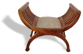 Indický nábytek - Křeslo Senátní 60x60x40 z indického masivu palisandr Natural