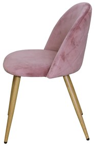IDEA Jídelní židle LAMBDA růžový samet