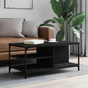Konferenční stolek černý 100x50x45 cm kompozitní dřevo