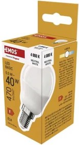 Emos lighting LED žárovka Basic Mini Globe / E14 / 5,5 W (40 W) / 470 lm / teplá bílá 1525741451