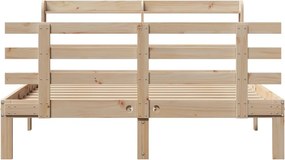 Rám postele s čelem 150 x 200 cm masivní borovice 3306855