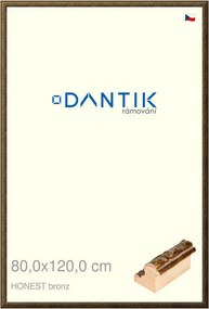 DANTIK rámeček 80x120 | HONEST malá vysoká bronz (Plexi Čiré)