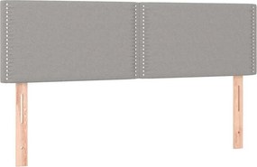 Box spring postel s matrací a LED světle šedá 140x190 cm textil 3133069