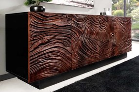 Designová komoda Zion 175 cm tmavě hnědá akácie