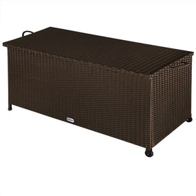 Deuba Úložný box s kolečky 370 L - hnědý