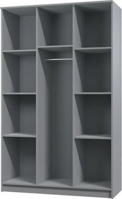 IDZ Šatní skříň OMEGA II 3D 19, 120 cm Bílá/Grafit