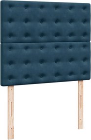 Box spring postel s matrací tmavě modrá 120 x 200 cm samet 3292326
