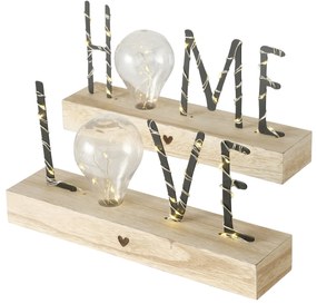 LED nápis LOVE/HOME 30 cm