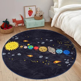Černý dětský koberec ø 80 cm Comfort – Mila Home