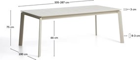 Kovový zahradní jídelní stůl 100x205 cm Brela – Kave Home