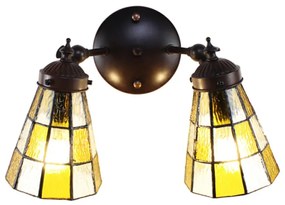 Nástěnná lampa Tiffany Anki – 30x23x23 cm