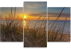 Gario Obraz na plátně Západ slunce nad mořem - 3 dílný Rozměry: 60 x 40 cm