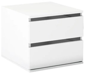 Lamelová skříň s šuplíky Lana 180 cm Barva: Bílá / Bílá / Artisan