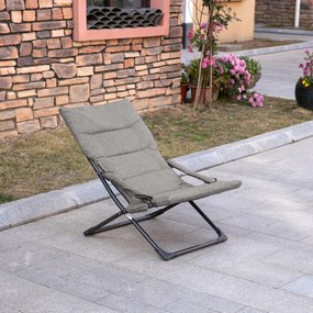 Gartenstuhl aus Metall Klappstuhl mit Auflage abnehmbar wetterfest klappbar Campingstuhl Liegestuhl 120kg Belastbarkeit Sitzmöbel für Garten Terrasse…