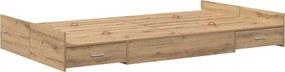 Rám postele s úložným prostorem Artisanový dub 120 x 200 cm 3335308