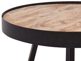 Konferenční stolek ze světlého mangového dřeva s černou WAKITA Beliani