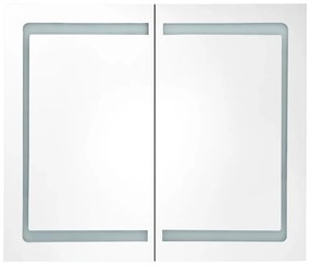 Petromila LED koupelnová skříňka se zrcadlem dub 80 x 12 x 68 cm