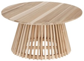 OnaDnes -20% Teakový kulatý konferenční stolek Kave Home Jeanette 80 cm