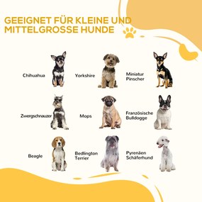 PawHut Dřevěná brána pro psy, ochrana dveří, skládací brána pro psy s 8 panely, plot pro psy, schodová brána, ochranná brána k krbu, přírodní, 375 x …