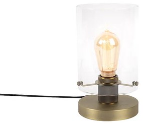 Skandinávská stolní lampa bronzová se sklem - Dome