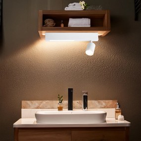Stropní svítidlo Magnet, 1x bílé kovové stínítko + 1x LED 5W, w