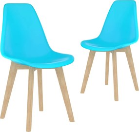 Otočné jídelní židle 2 ks modré plast 289125
