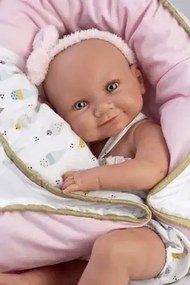Llorens 73806 NEW BORN HOLČIČKA - realistická panenka miminko s celovi