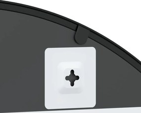 vidaXL Nástěnné zrcadlo černé 80 x 80 cm oblouk železo [3200631]