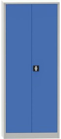 Kovona Víceúčelová kovová skříň, 4 police, 1950 x 800 x 400 mm, modré dveře