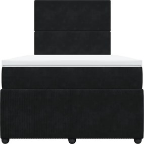 Box spring postel s matrací černá 120 x 190 cm samet 3292282
