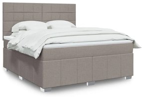 Box spring postel s matrací taupe 180x200 cm textil 3291751